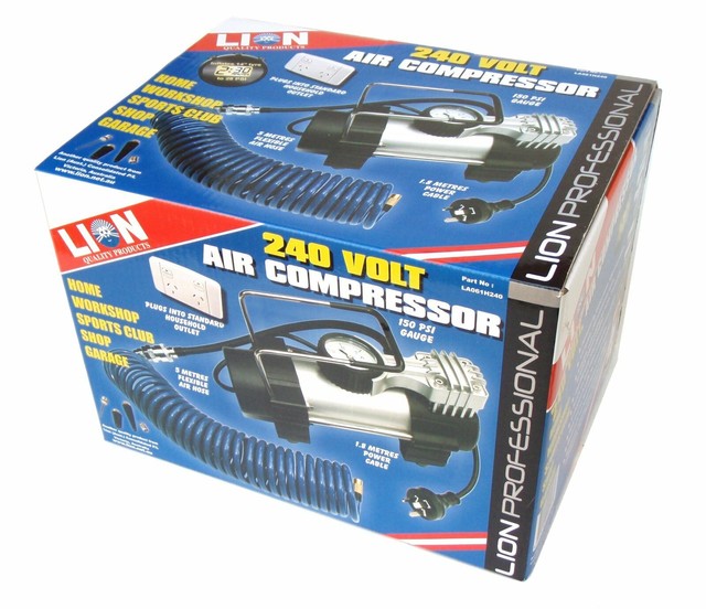 Lion LA061H240 240V Tyre Inflator Plug Air Compressor for sale online ...