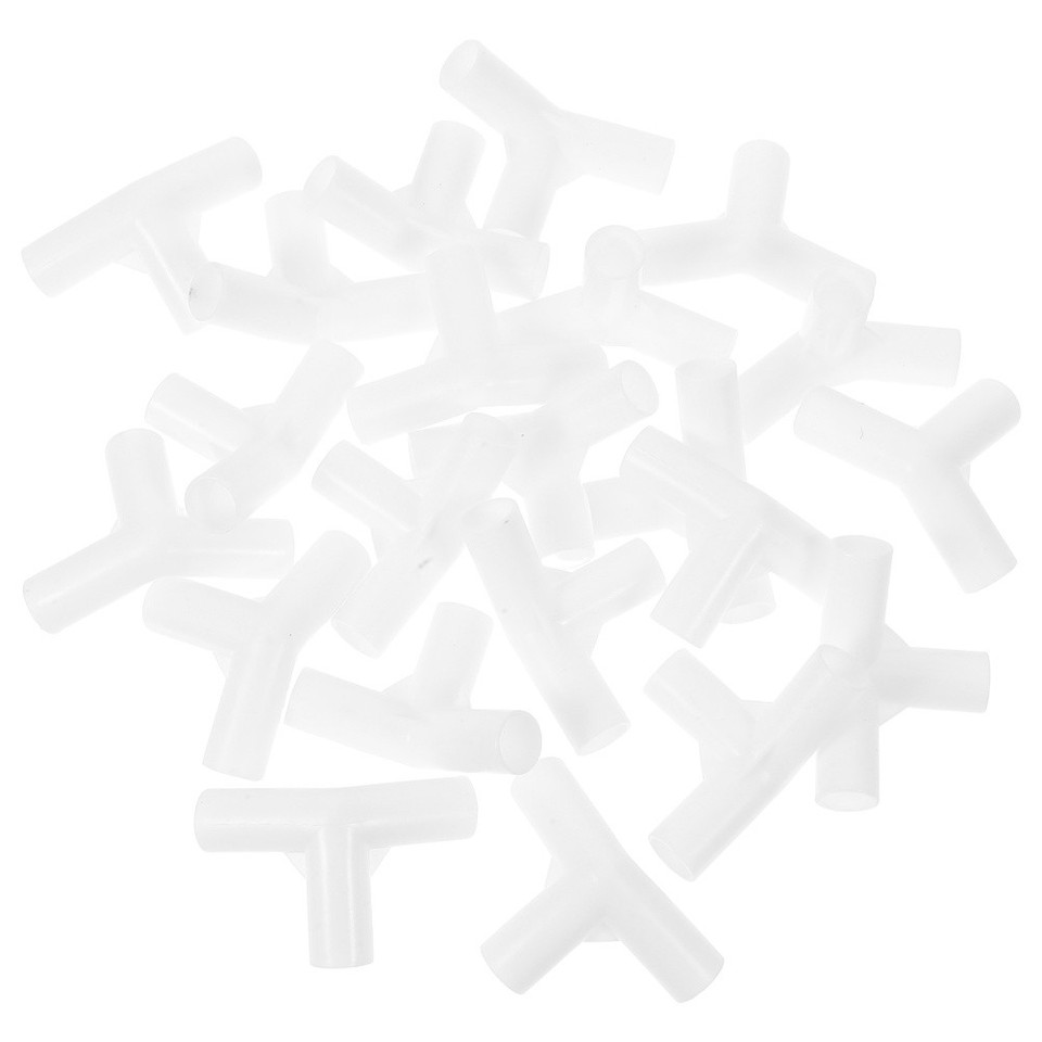 20 Pcs Plastic Three Way Pipe Joint Connector 135 Degree For Tent Poles ...