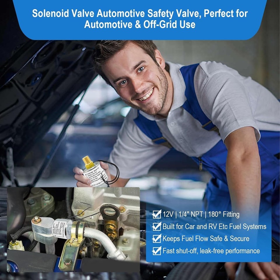 Solenoid Valve, Propane 12v Solenoid Fuel Lock Off Valve Lock off Lpg ...