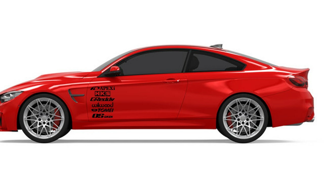 DOOR STACK racing logos graphic car sticker decals Sponsor Decals X2 ...