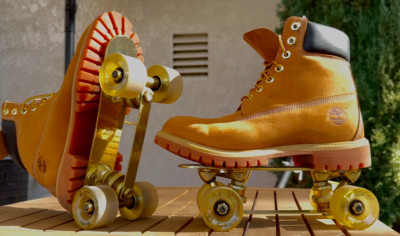 Timberland boots Custom Roller skates hiphop riedell betty ogs hyde 172 ...