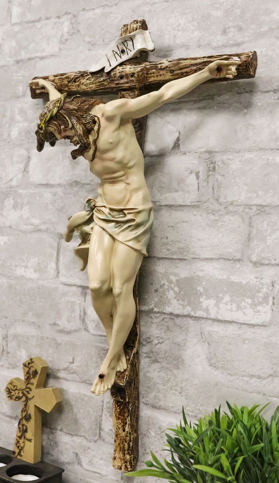 Ebros Large Jesus Christ at Calvary Crucifix INRI Wall Cross Hanging ...