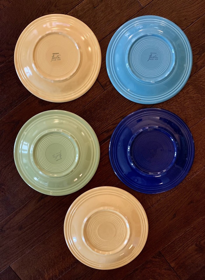 Fiesta Fiestaware Five 10 1/4” Dinner Plates | eBay