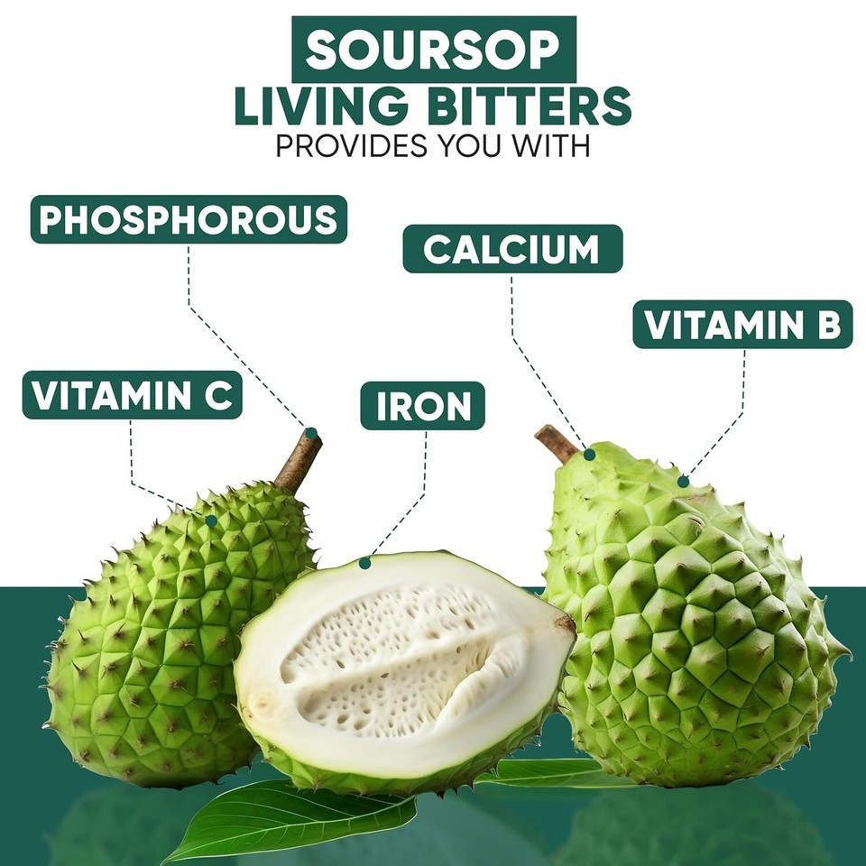 Soursop Living Bitters-Natural Remedy with Powerful Roots &Herbs-Detox ...