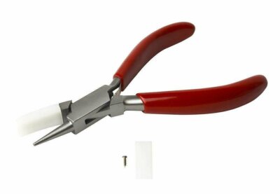 5-1/2" Round Jaw Flat Nose Nylon Pliers w/ Springs Jewelry Wire Looping ...