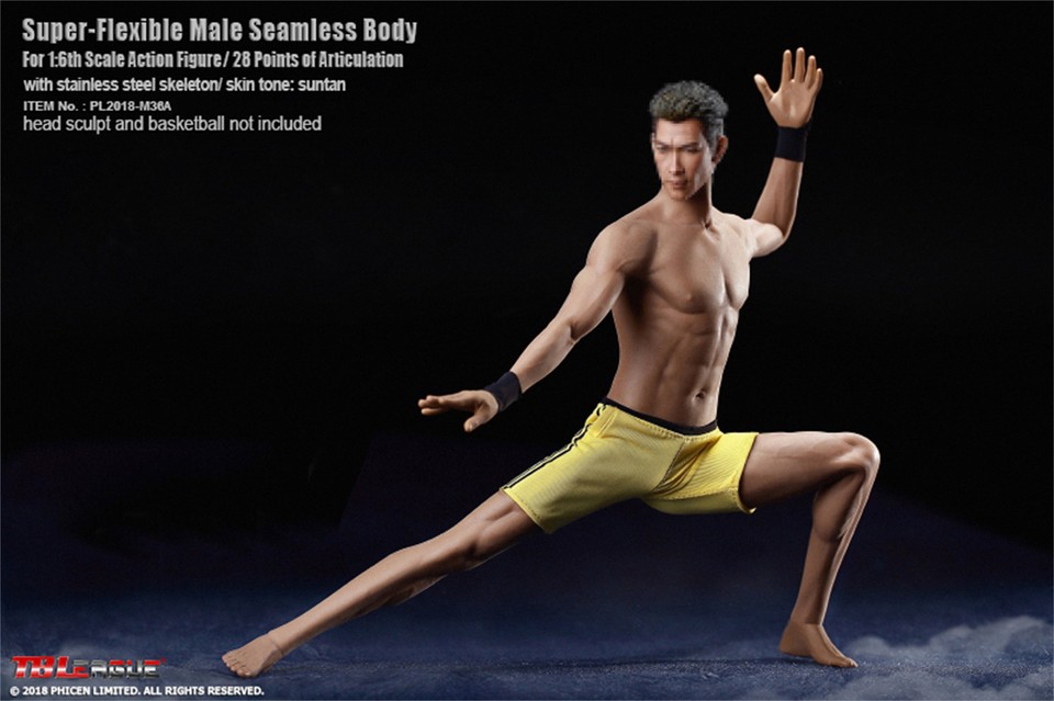 TBLeague M36A 1:6 Suntan Skin Male Body Seamless Flexible Gym Action ...