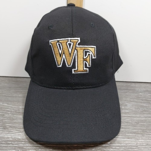 NCAA Wake Forest Demon Deacons Baseball Cap Hat WF Gold Black Strapback ...