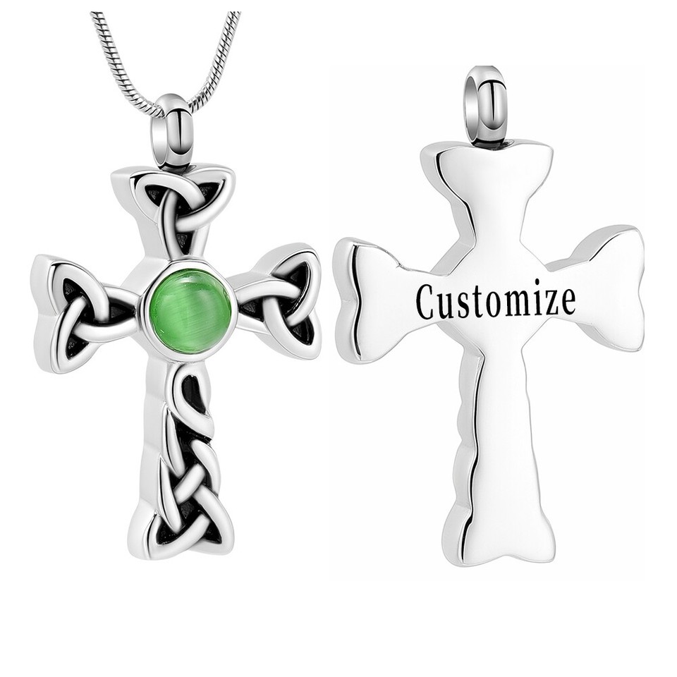 Urn Necklace for Ashes Cross Ash Necklace Memorial Cremation Necklace ...