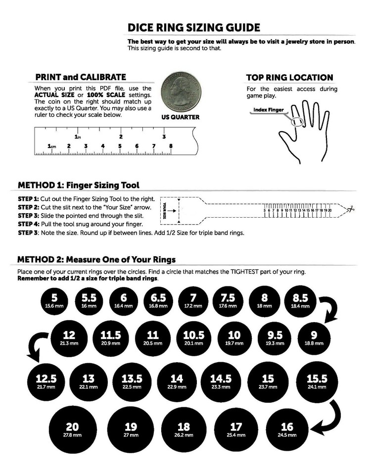 12-sided (d12) Dice Random Number Spinner Ring Tabletop RPG Games BLACK ...