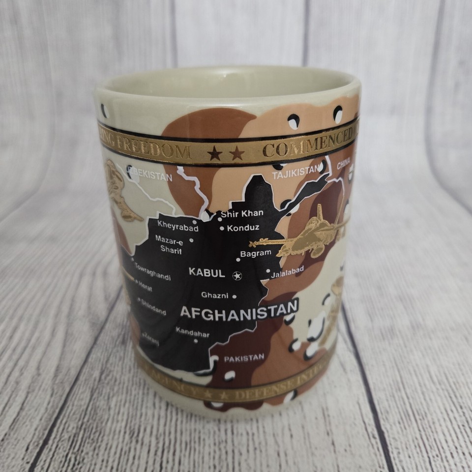 Operation Enduring Freedom Commenced October 7th 2001 Mug 22 Karat Gold ...