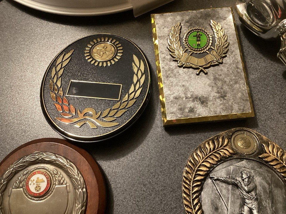 Job Lot Of Eleven Football Trophies, Shields | eBay UK