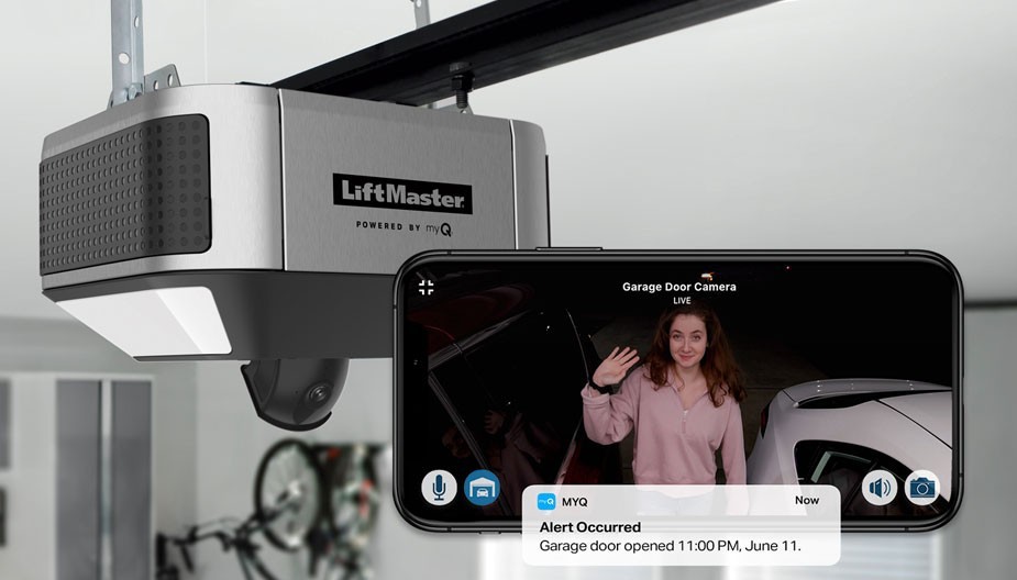 Liftmaster 84505R Secure View UltraQuiet Belt Drive Smart Opener Camera ...