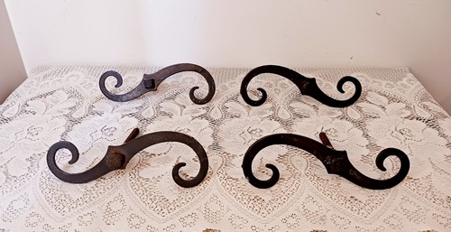 4 Vintage Cast Iron Exterior Shutter Dogs S Stay Holdbacks | eBay
