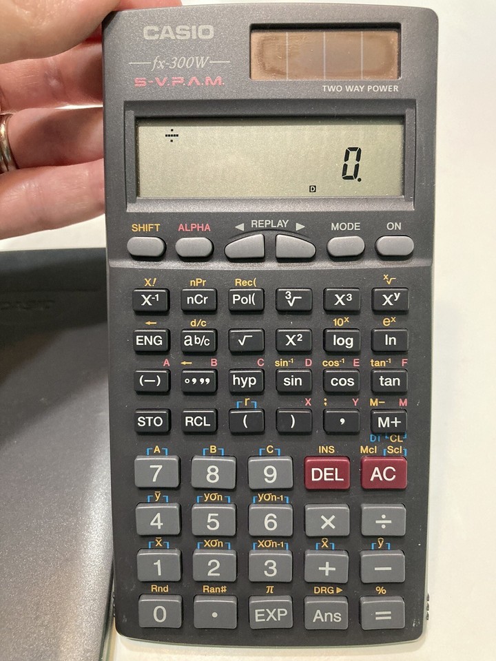 Casio FX-300W Solar & Battery Scientific Calculator S-V.P.A.M. Tested ...