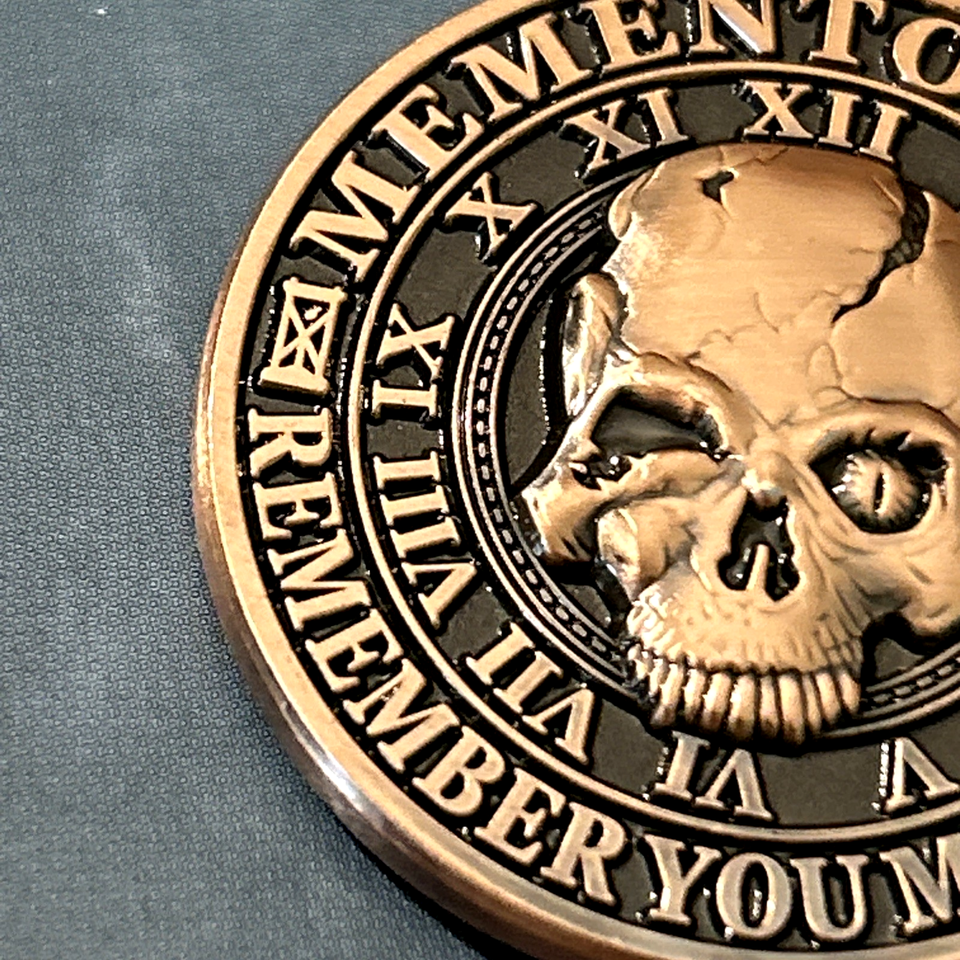 Memento Mori Skull Lucky 3D Pocket Piece Coin | eBay