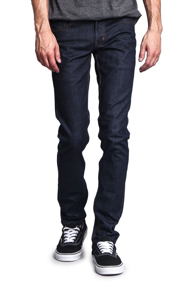 Victorious Men's Skinny Fit Stretch Raw Denim Jeans DL936 - FREE SHIP ...