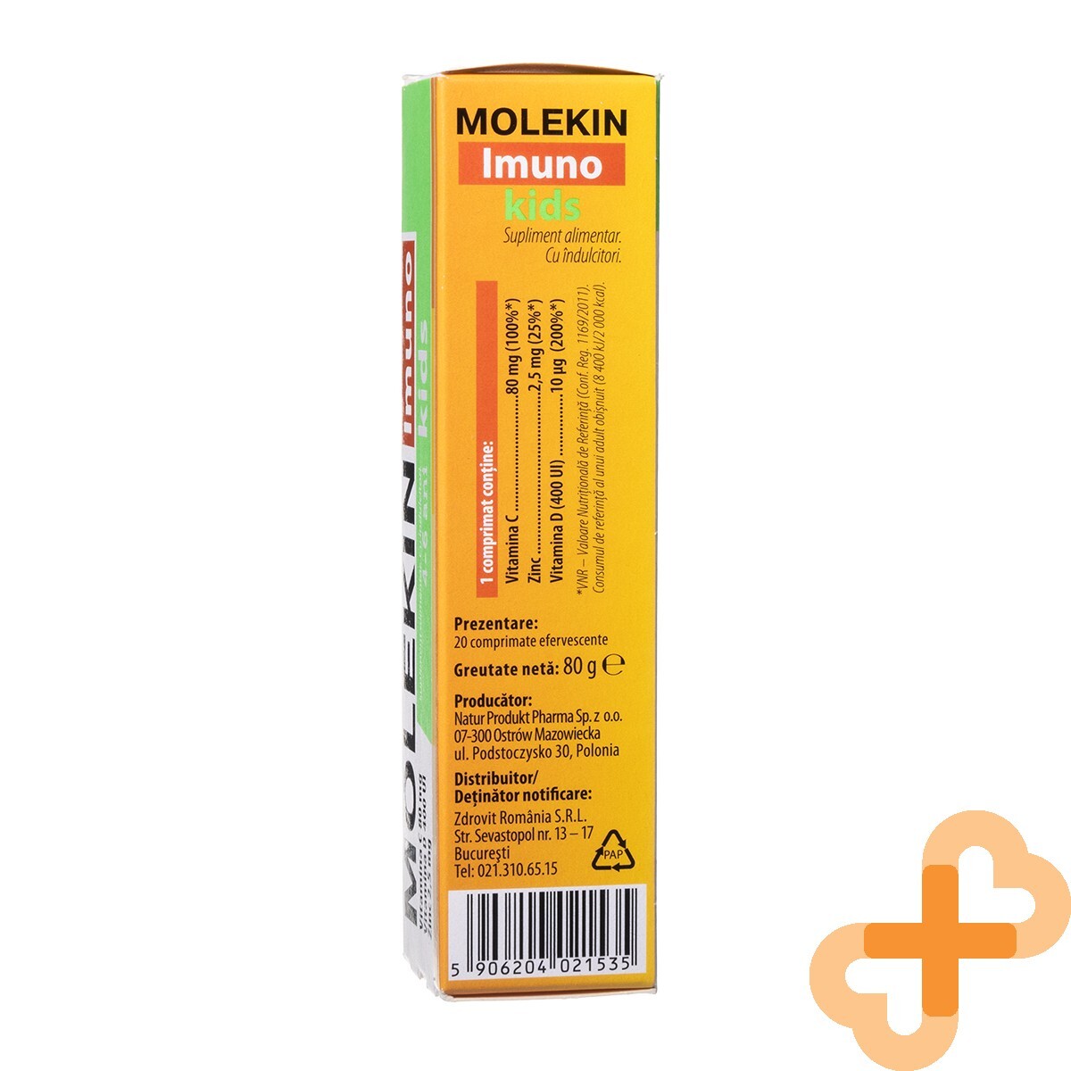 MOLEKIN IMUNO KIDS 20 Effervescent Tablets for Children 4-6 Years Old ...
