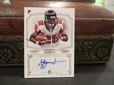 National Treasures Signatures Autograph Falcons Warrick Dunn 06/25 2012 ...
