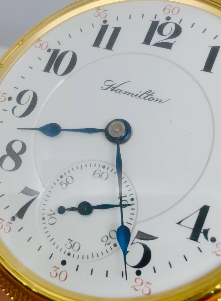 STUNNING 1912 Hamilton 16S 21J Grade 992 Mainliner Pocket Watch Runs | eBay