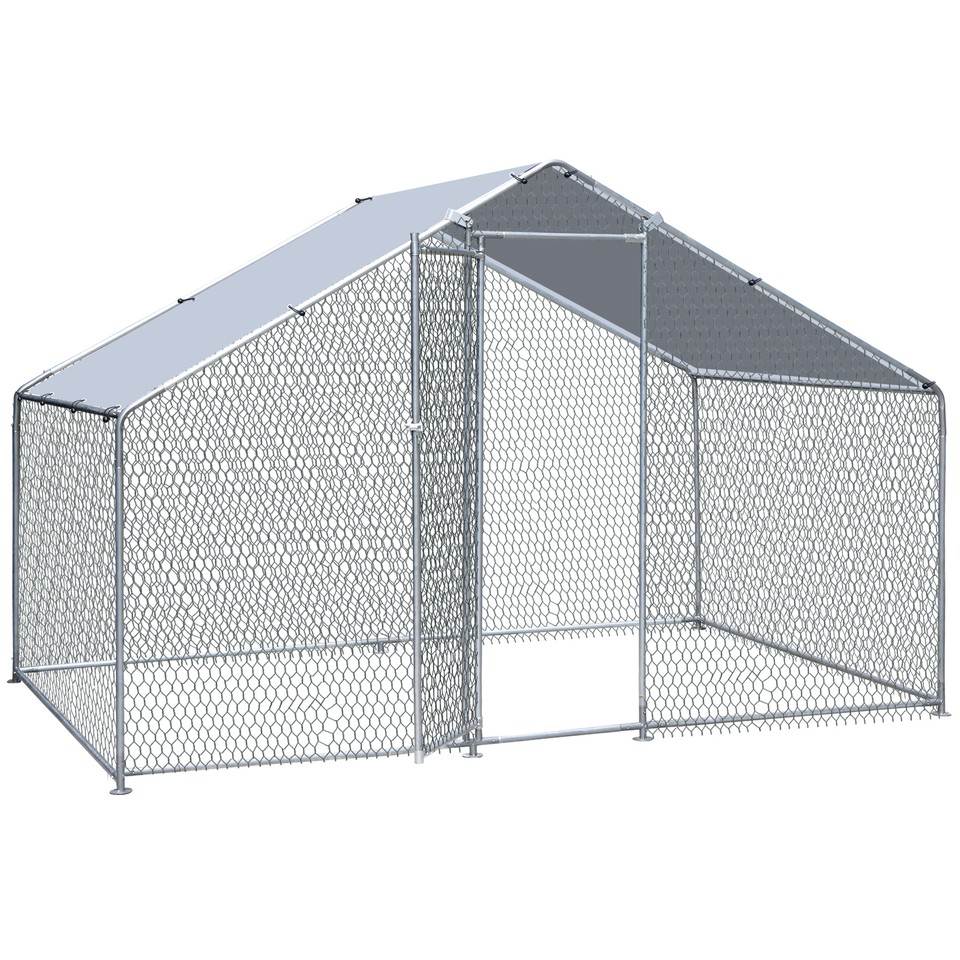 9.9ft×6.4ft Large Chicken Coop Chicken Run Cage with Cover for Outdoor ...