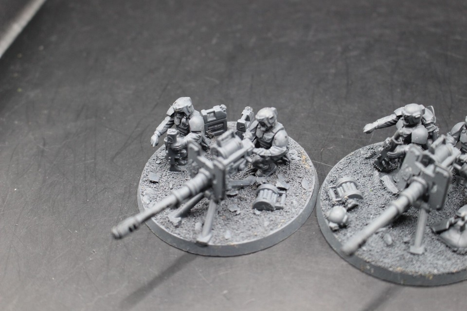 Warhammer 40K Imperial Guard Autocannon x3 Weapon Team | eBay