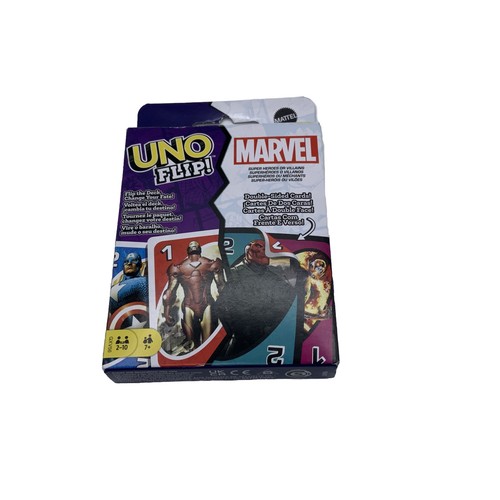 Sealed New UNO Flip Card Game ~ Marvel Super Heroes or Villains ...