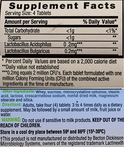 Floranex Probiotic Colon Health Generic Lactinex 50 Tablets per Bottle ...