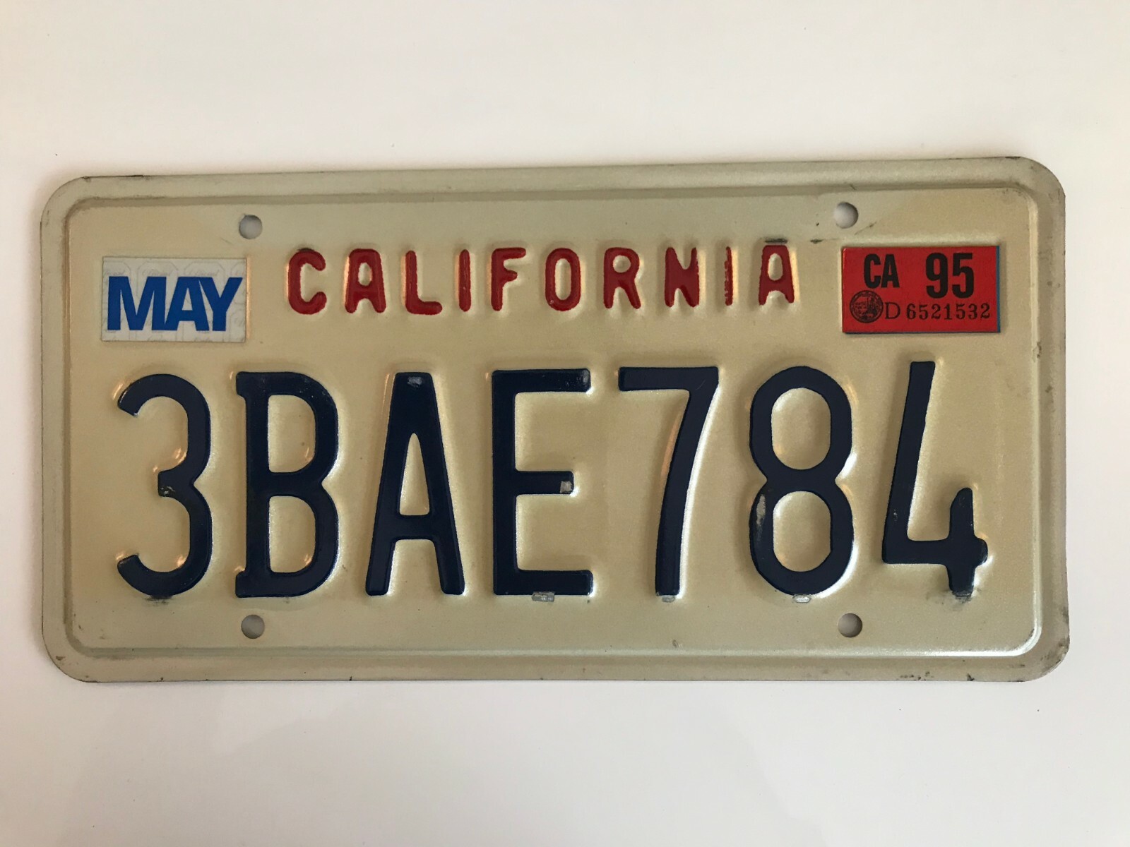 Vintage 80s 90s California License Plate Block Letters White Multiple ...