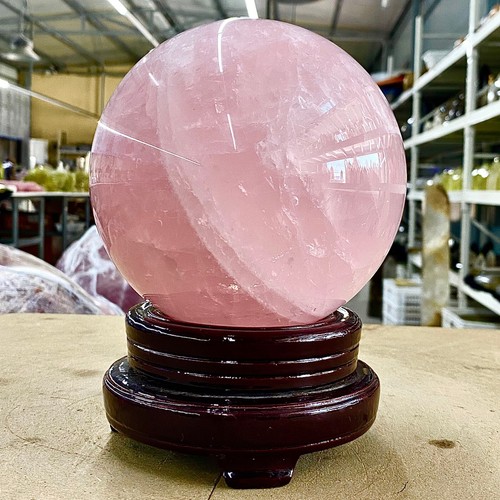 10.3LB Large Natural Pink Rose Quartz Sphere Crystal Ball Reiki Healing ...