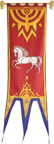 Banner von ROHAN IV - Herr Der Ringe Flagge Replica Fahne ca 57 x 196 ...