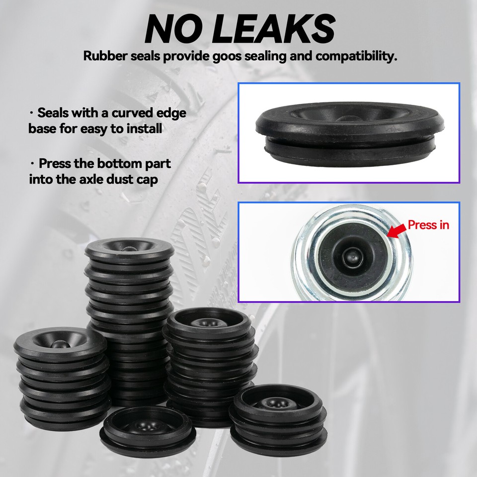 20PCS Axle Hub Dexter EZ Lube TYPE Trailer Camper RV Rubber Grease Plug ...