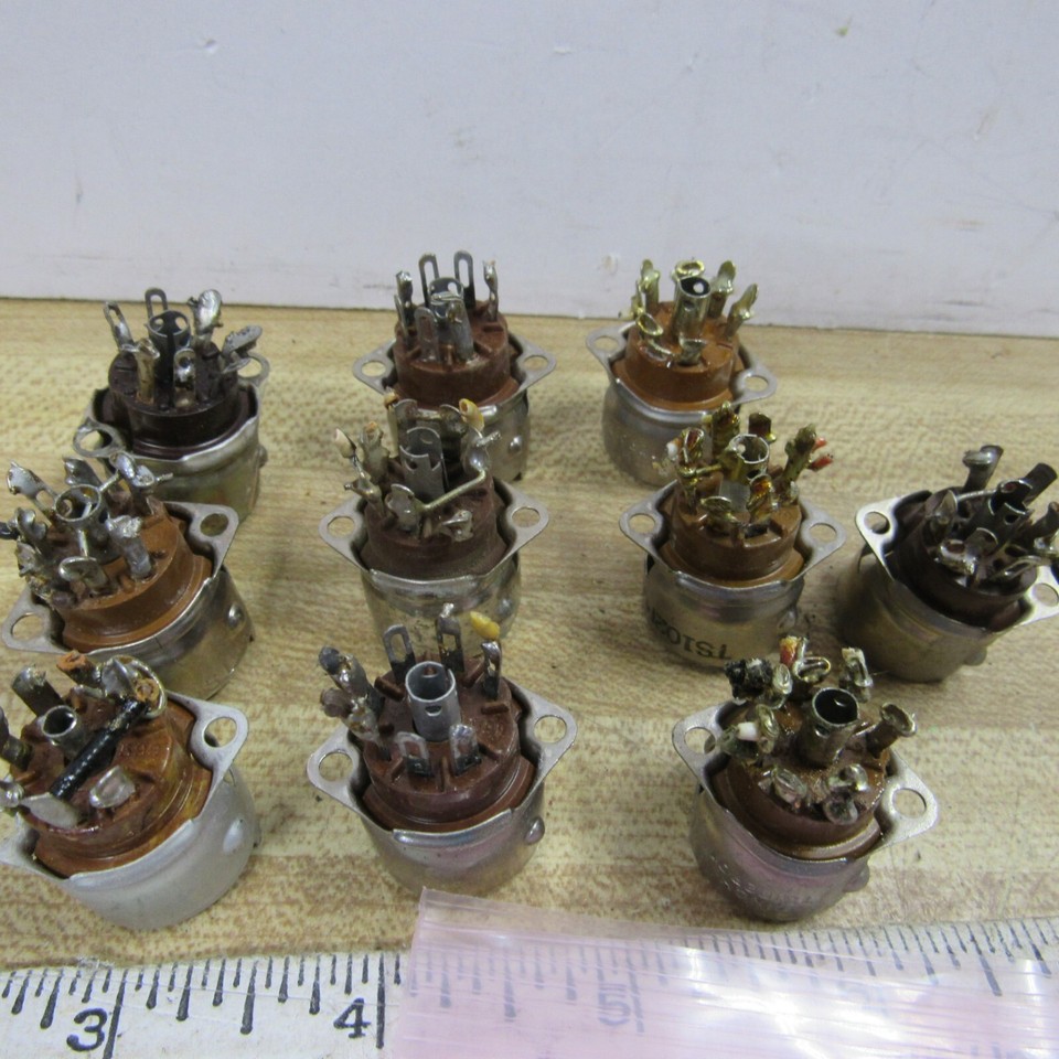 TUBE SOCKET 7 Pin Bayonet Shield Lot of 10 HAM RADIO J | eBay