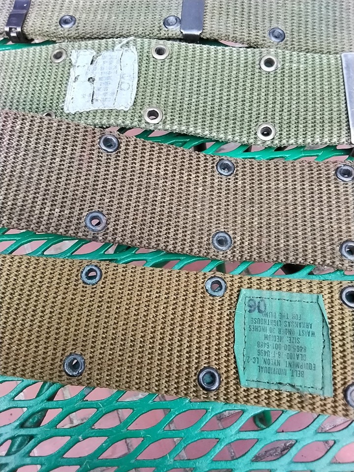 Vintage US Military Surplus Tactical Equipment Nylon Belts Sizes S-L ...