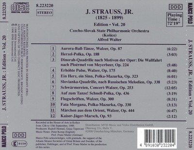 ALFRED WALTER J. STRAUSS, JR. EDITION, VOL. 20 NEW CD | eBay