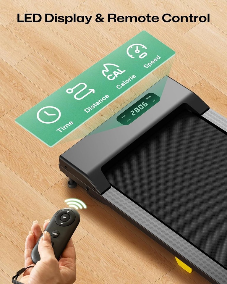 Compact Under Desk Treadmill 1-6km/h Manual Incline Home Fitness ...