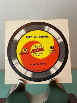 1967 Topps Phoney Records Beach Boys, Burp Me, Rhonda Sticker Card | eBay