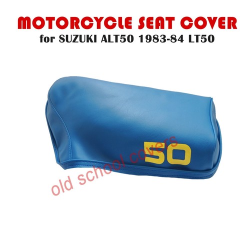 MOTORCYCLE SEAT COVER SUZUKI ALT50 1983-84 LT50 MID BLUE COVER WITH ...
