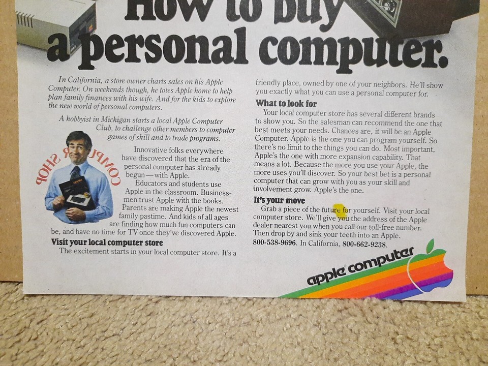 1979 Apple Computer Magazine Ad | eBay