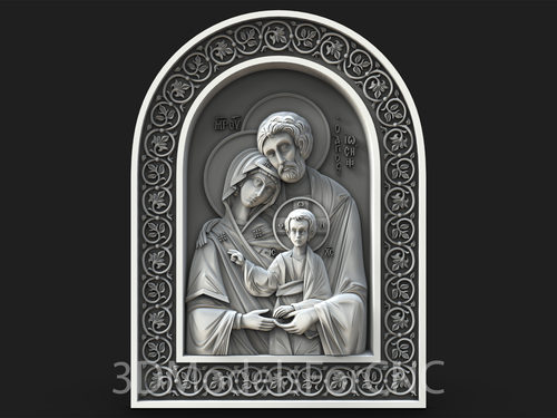 3D Model STL File for CNC Router Laser & 3D Printer Holy Family 3 | eBay