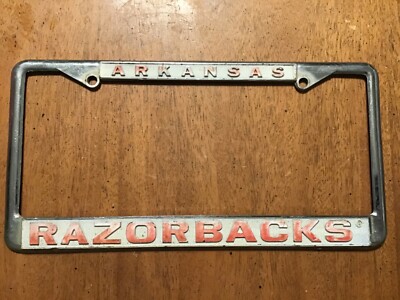 University of Arkansas Razorbacks License Plate Frame Vintage | eBay