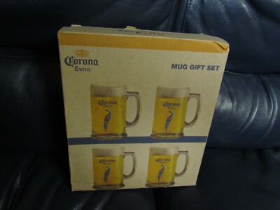 Corona Extra Beer Mug 15 oz beer glass set Set of 4 NEW | eBay