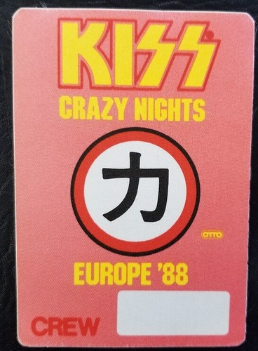 KISS - VINTAGE ORIGINAL 1988 CONCERT TOUR CLOTH BACKSTAGE PASS ***LAST ...