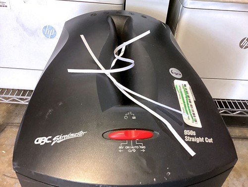 GBC 950S Shredmaster Paper Shredder Heavy Duty Straight Cut Office L-2 ...