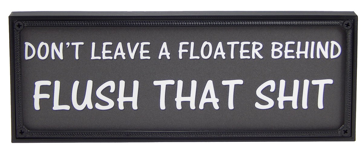 Flush The Toilet Funny Signs Dry Flush Toilet 4 Pack Funny Toilet