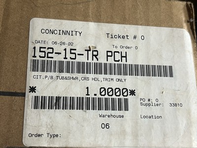 Concinnity Tub and Shower Assembly #152-15-TR-PCH-chrome | eBay