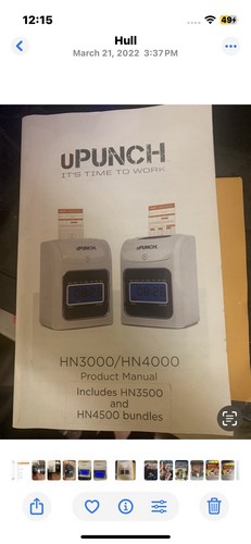 uPunch ~ HN3000 ~ Punch-to-Pay Time Clock | eBay