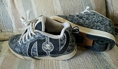 Heelys skull camo bones skater US youth 4 roller shoes style #7416 | eBay