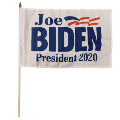 Joe Biden President 2020 White 100D 12"x18" Stick Flag 30" Wood Staff ...