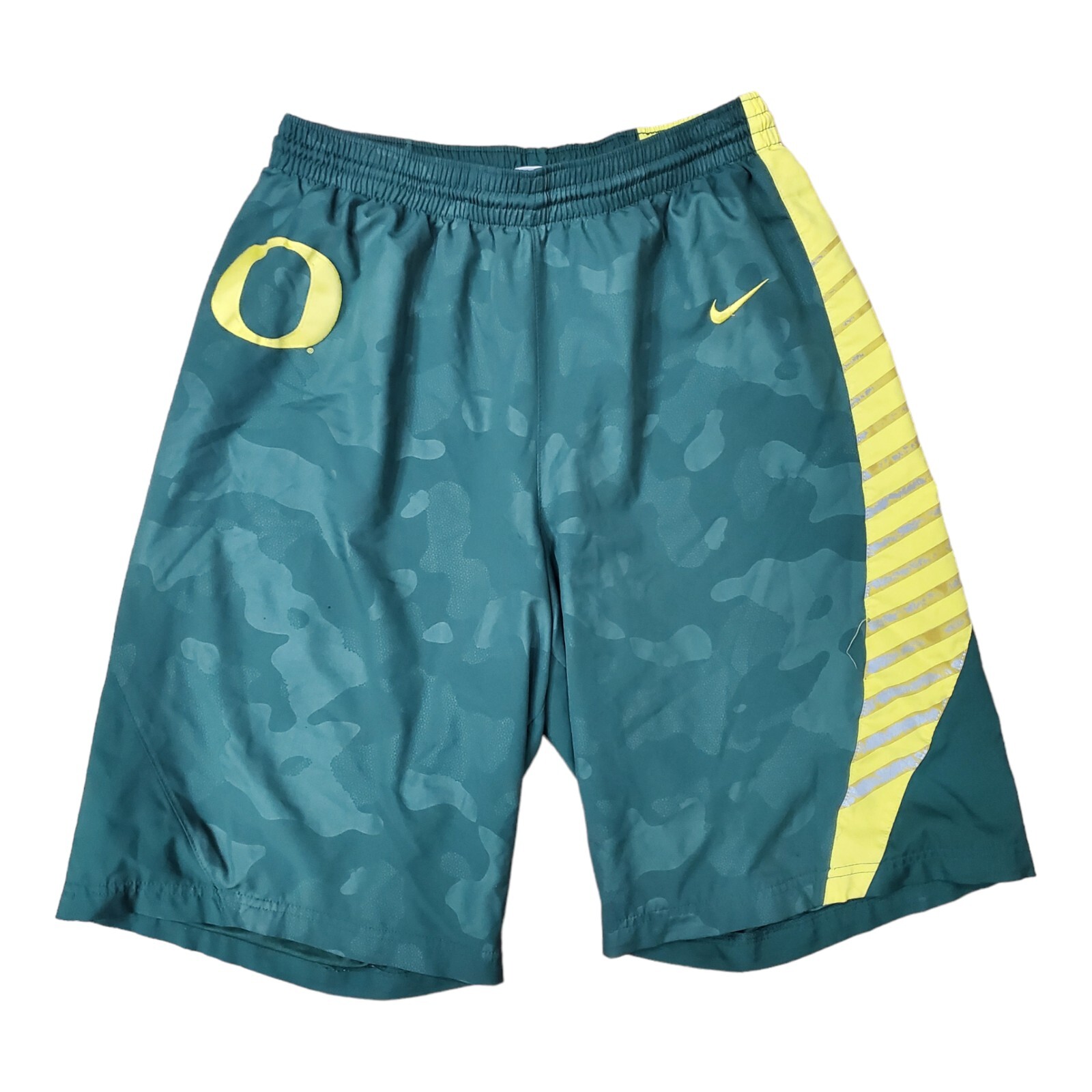 OREGON DUCKS Shorts Mens Medium Green Yellow NIKE BIG O Camo College ...