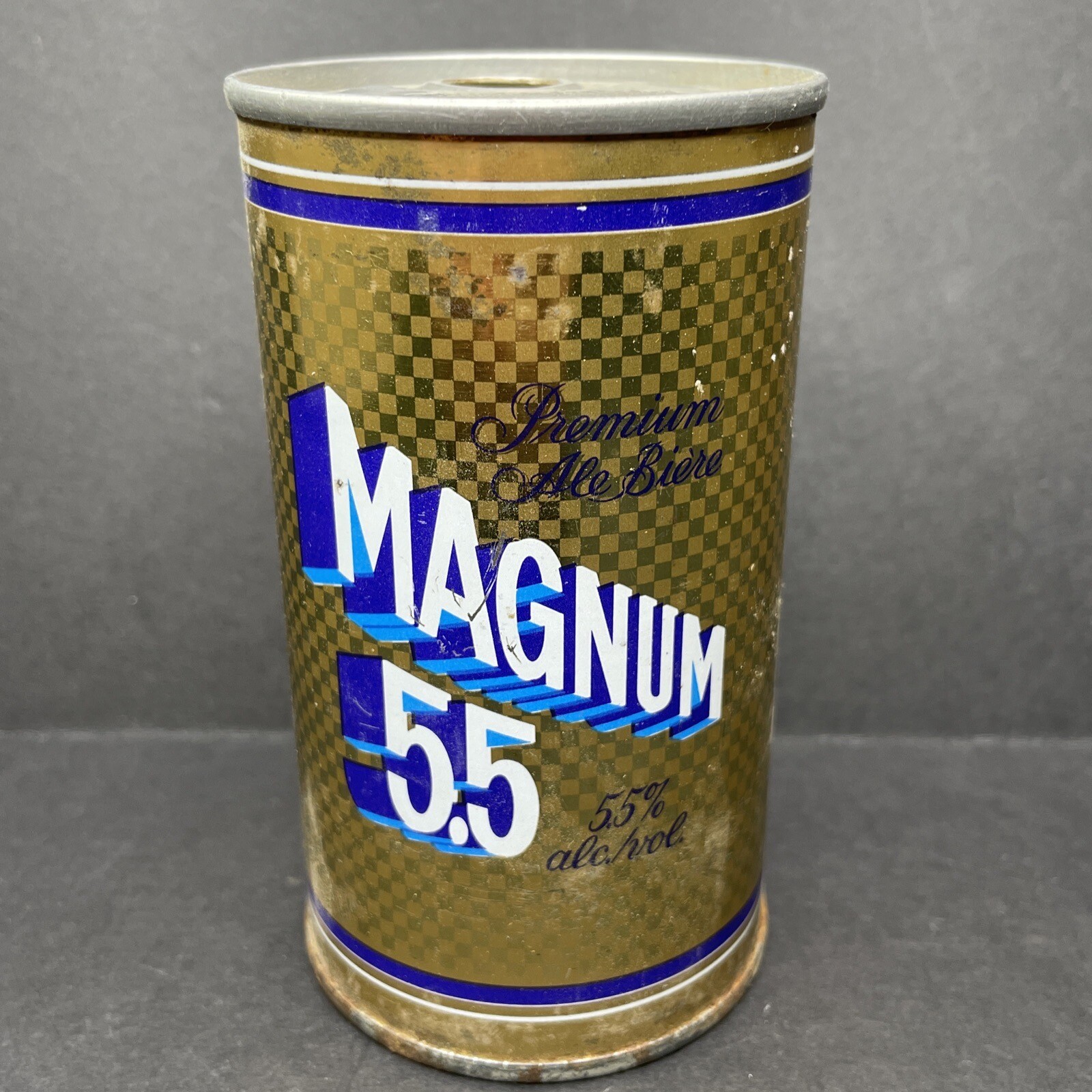 Vintage Magnum 5.5 Beer Can 341ml Push Top FRENCH/ENGLISH Variant Wide ...